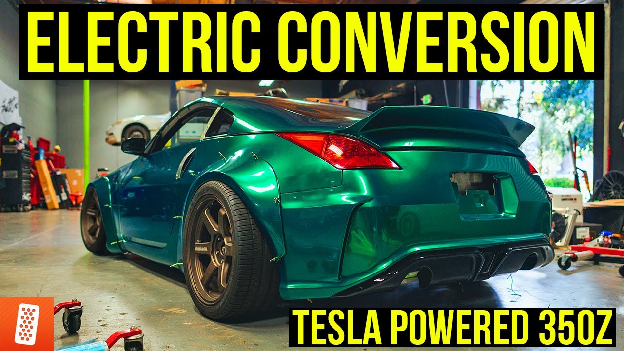 World's FIRST Tesla Swapped Liberty Walk Nissan 350Z is FINALLY BACK!