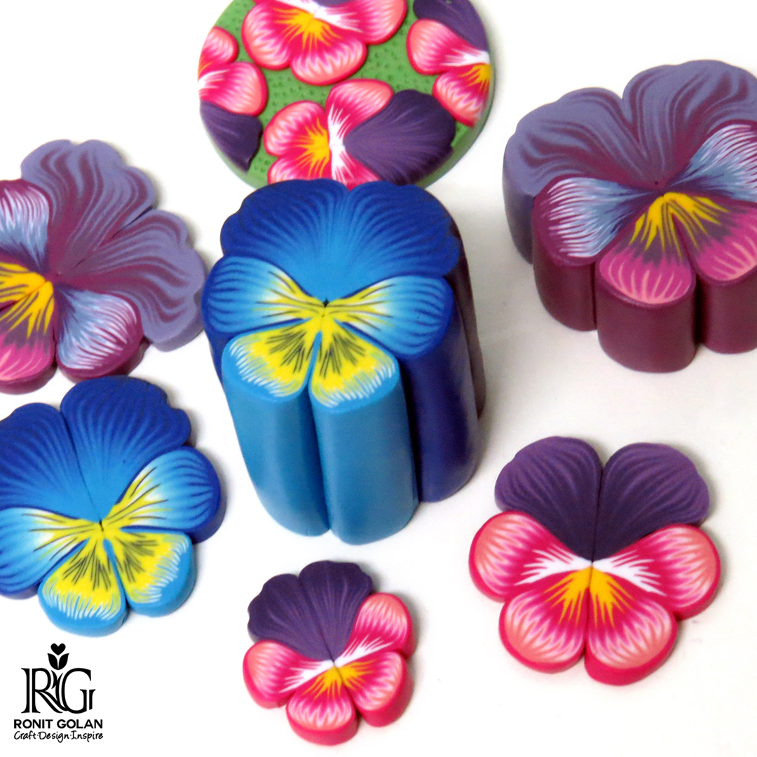Ronit Golan - Polymer Clay Joy - Inspire to Create: Pansy Flower Cane ...