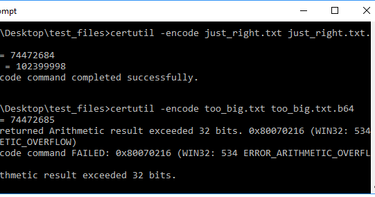 survival8: Working with base 64 encoding using Windows CMD