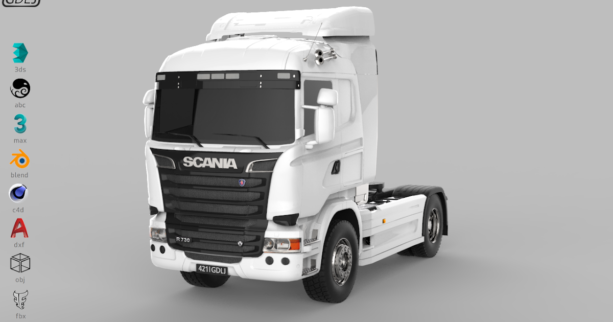 Scania R730 V8 White | Layth Jawad