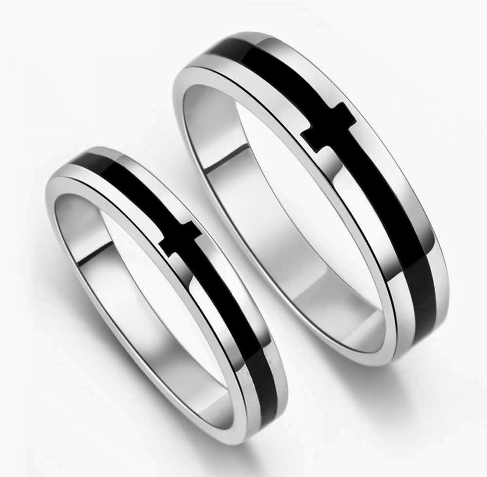 Matching Couples Wedding Ring Sets Two Tone Model