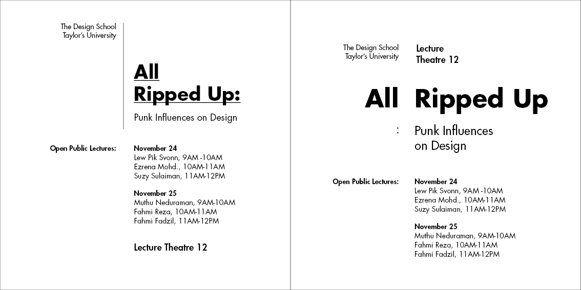 ADVANCED TYPOGRAPHY - EXERCISES