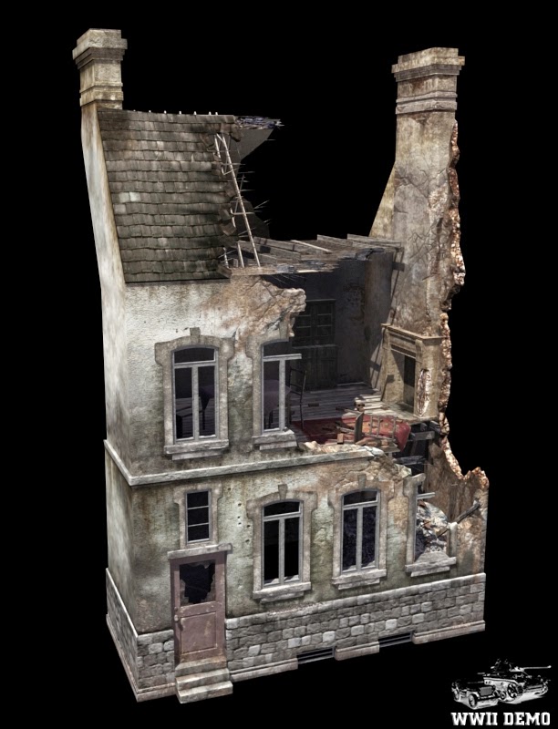 WoW Buildings (World of War): General House Ruin 1 (Normandy House Ruin ...