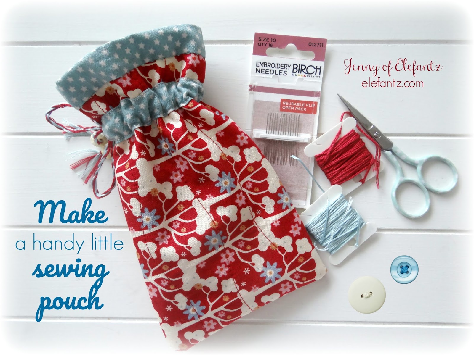 Jenny of ELEFANTZ: Sewing pouch tutorial and a recipe...
