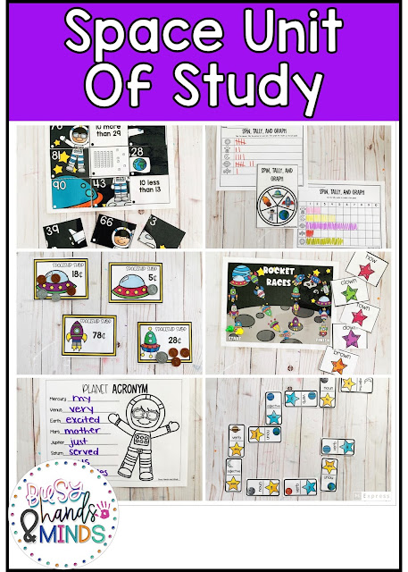 Space Unit of Study for Kindergarten and 1st Grade | Busy Hands and Minds