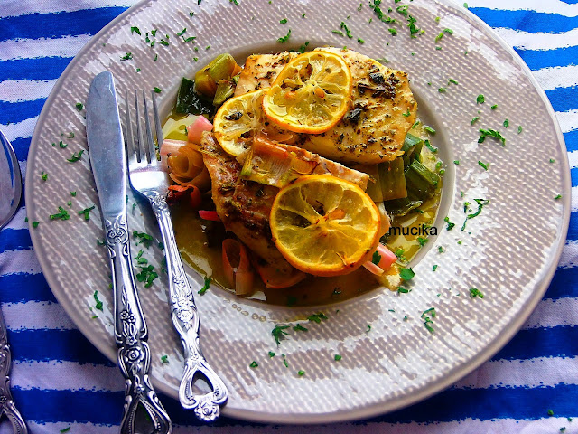 Ručak kod Mucike: Riblji fileti sa porilukom i limunom iz pećnice