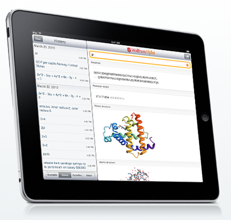 Science Apps (iOS): Wolfram Alpha
