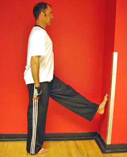 Heel Spur Exercises - Straight Knee Calf Wall Stretch - Health and ...