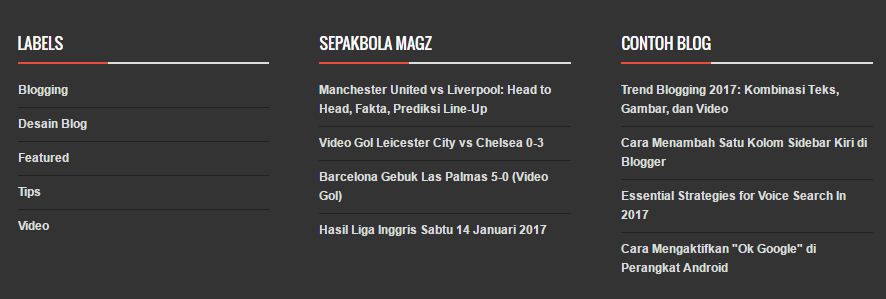 Cara Membuat Footer Tiga Kolom Responsive di Blogger > Contoh Blog