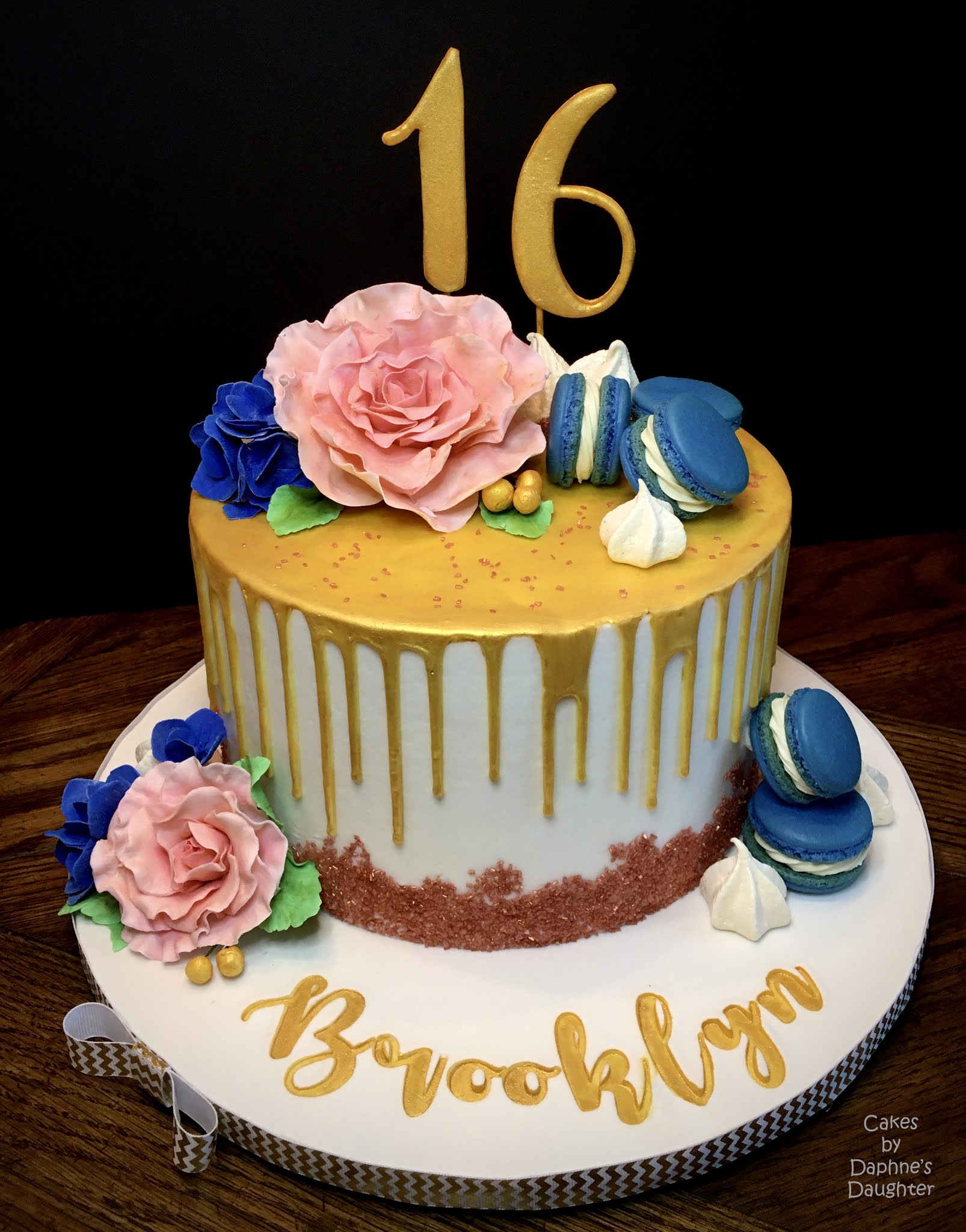 The Bake More: Gold Drip Cake