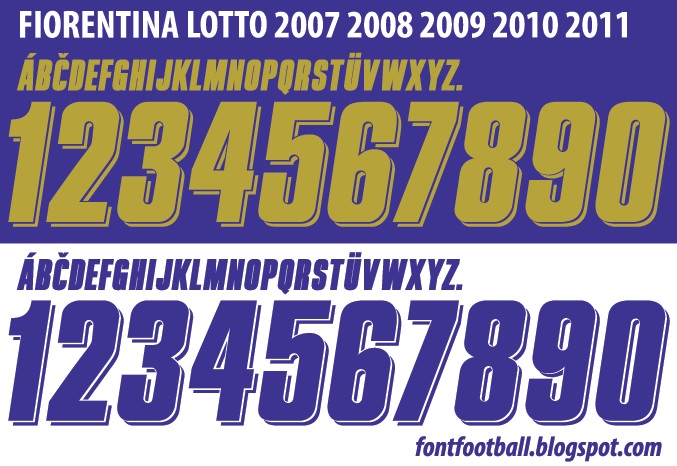 FONT FOOTBALL: Font Vector Lotto Fiorentina 2007 2008 2009 2010 2011 Shirt