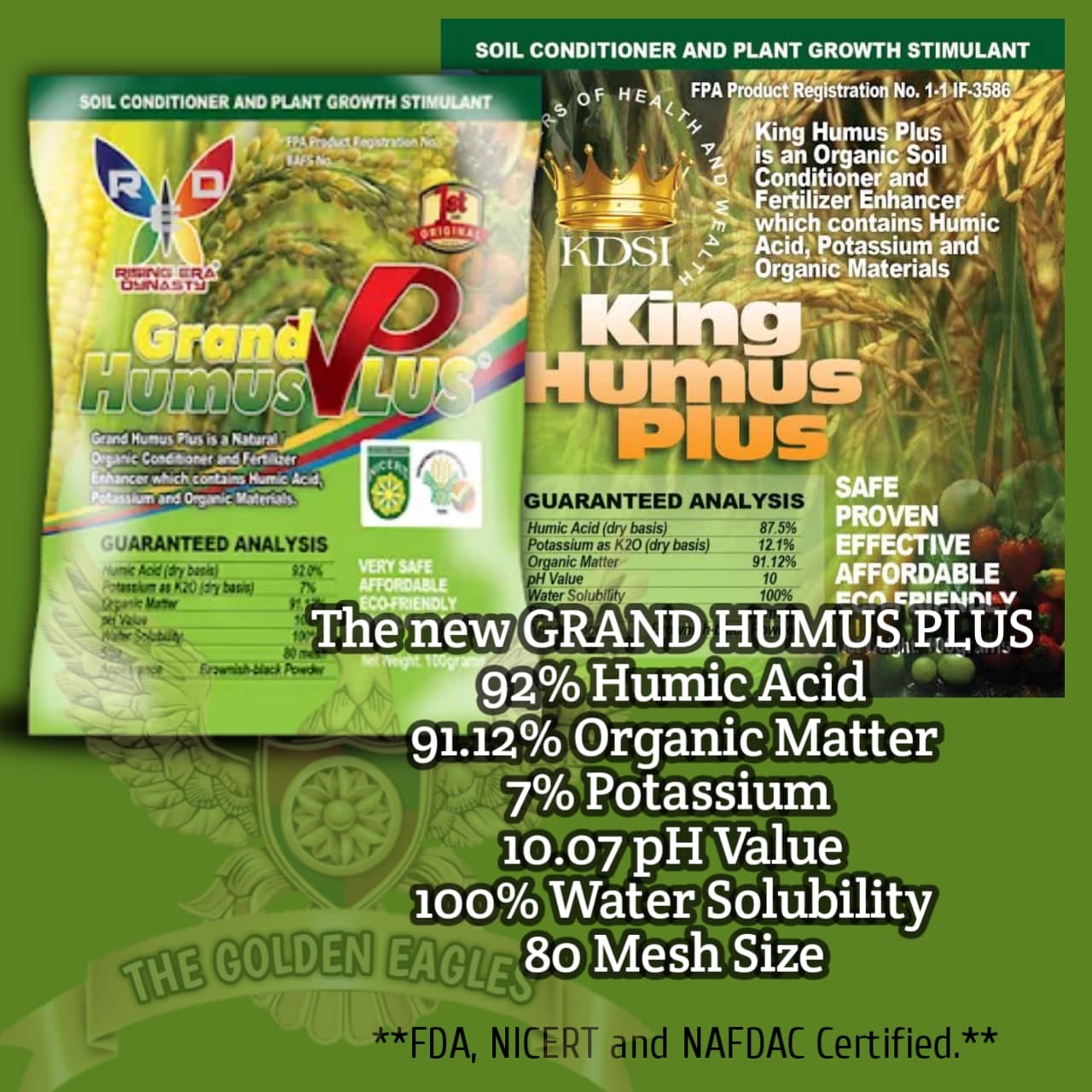 HUMIC ACID SUBSTANCE PACKED IN GRAND HUMUS PLUS