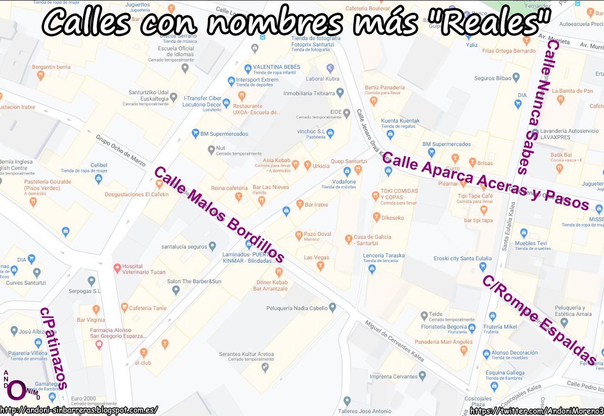 Santurtzi Accesible (Sin barreras) = Mapamundi de Santurtzi: Calles con ...