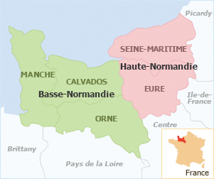 Carte de France: Carte de Basse Normandie
