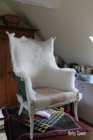 Betsy Speert's Blog: Upholstering the Inside Back of an Arm Chair