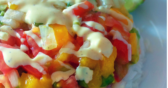 SHRIMP AVOCADO MANGO STACKS - Nature Whisper