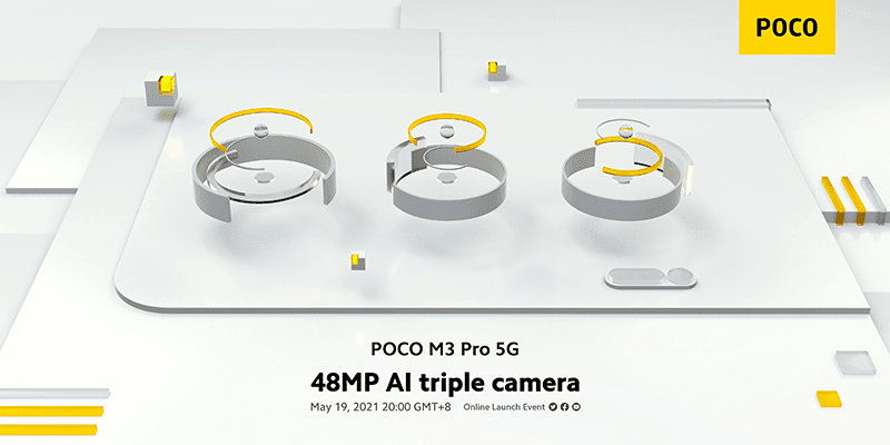 POCO M3 Pro 5G will feature a unique design, 48MP triple-cam, 5,000mAh ...