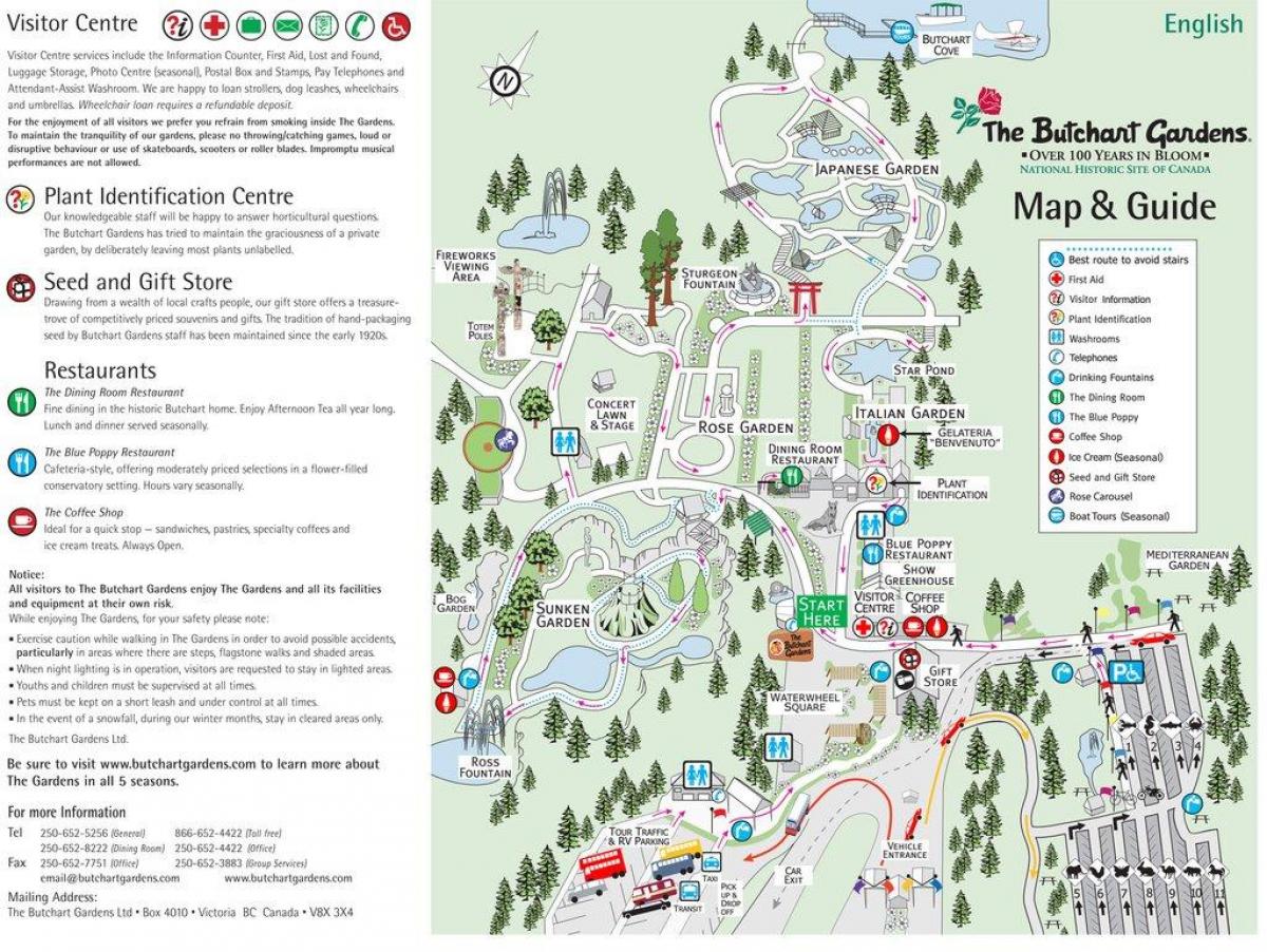 Butchart Gardens Map - Home Decor