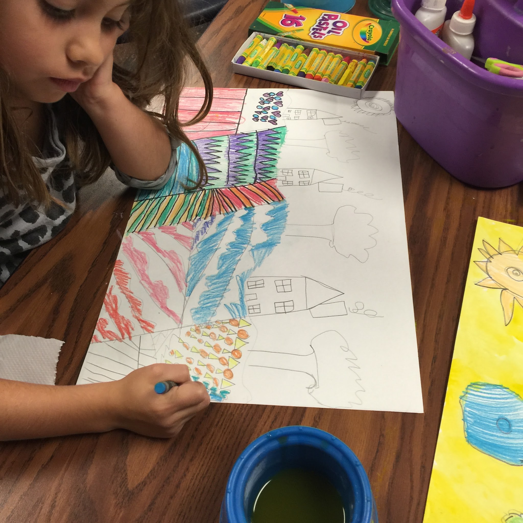 Mrs. Harris' art room: 1st grade Heather Galler folk art landscapes and ...