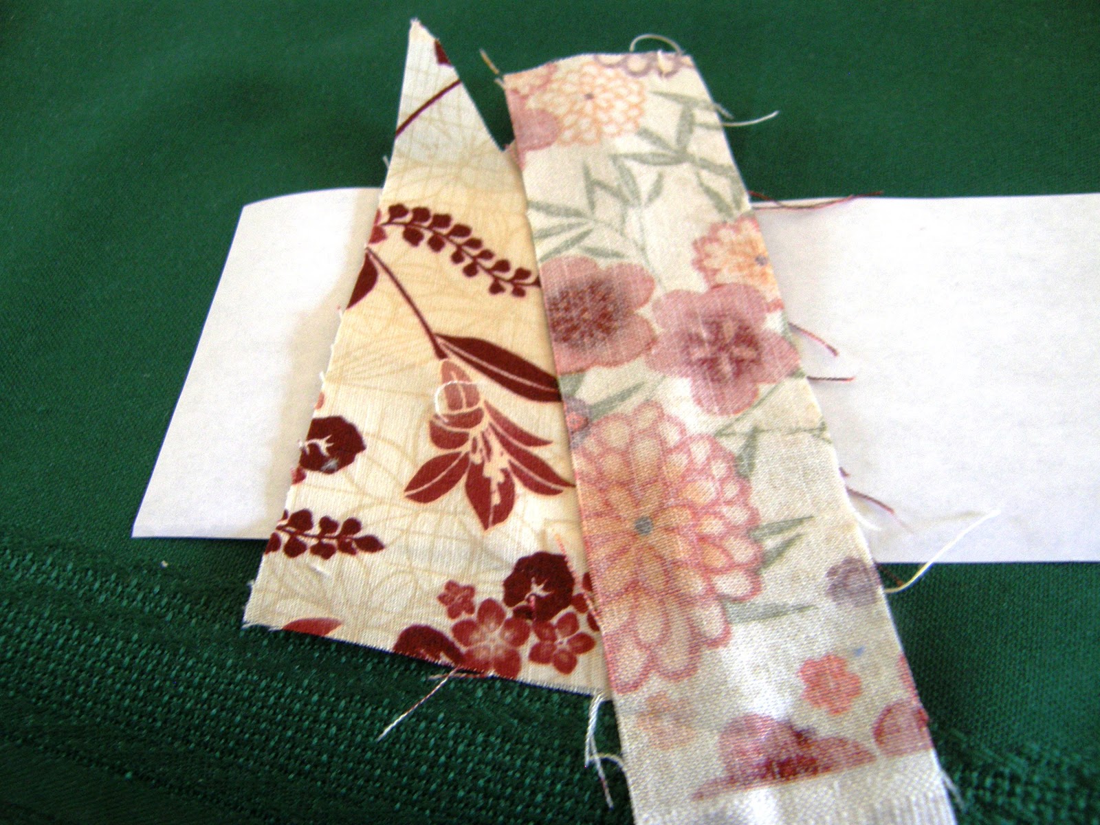 The Woman on the Hill: Pieced strip blocks