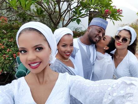 Indimi daughters look resplendent in white (photos)
