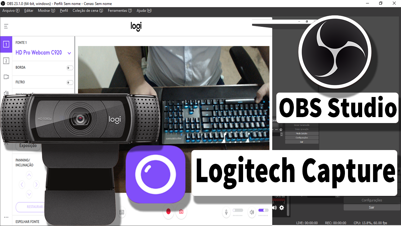 Como adicionar o Software Logitech Capture no OBS Studio