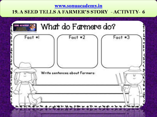 SONU ACADEMY: A SEED TELLS A FARMER’S STORY : (Activities) CHAPTER-19 ...