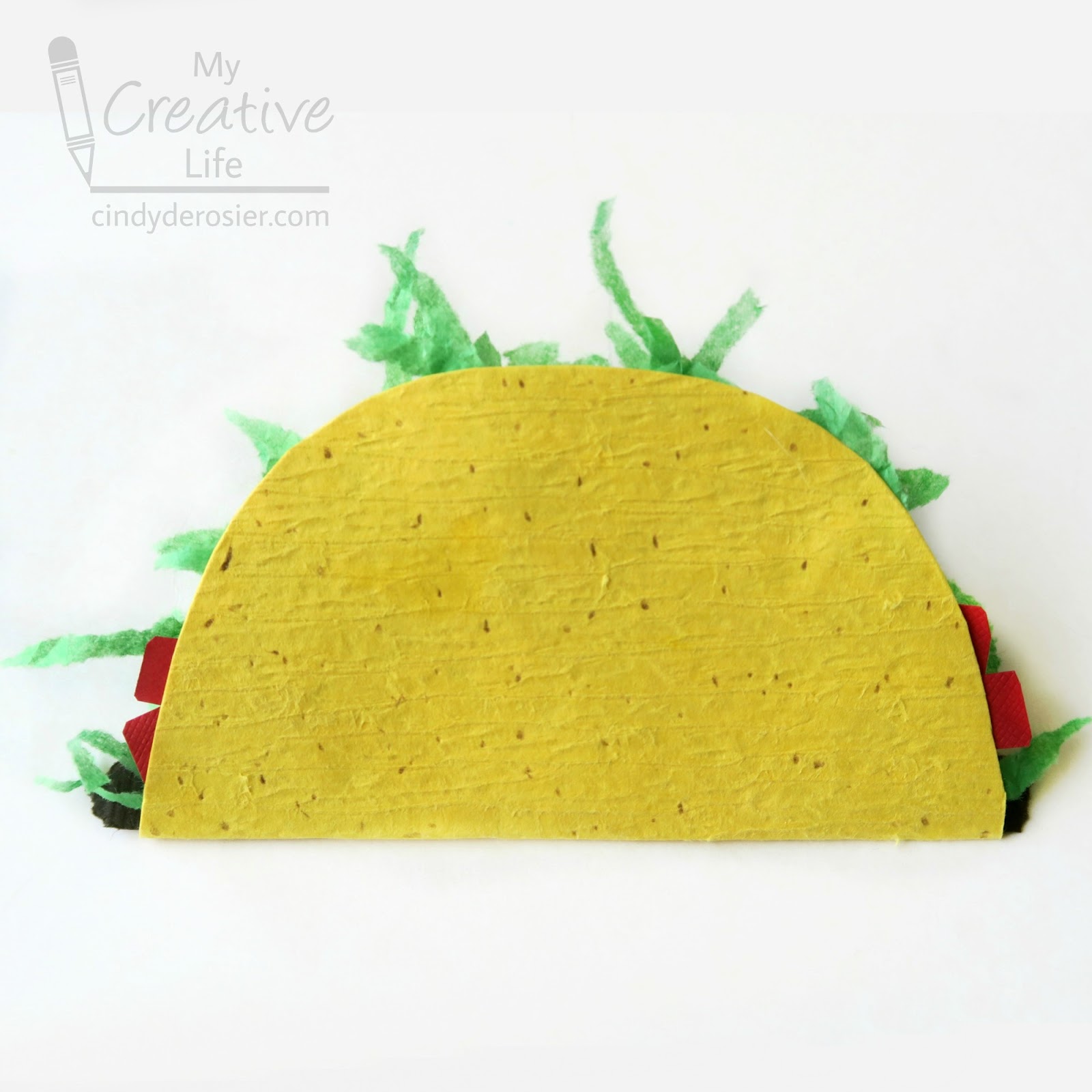 Cindy deRosier: My Creative Life: Taco Tuesday: Paper Taco Craft