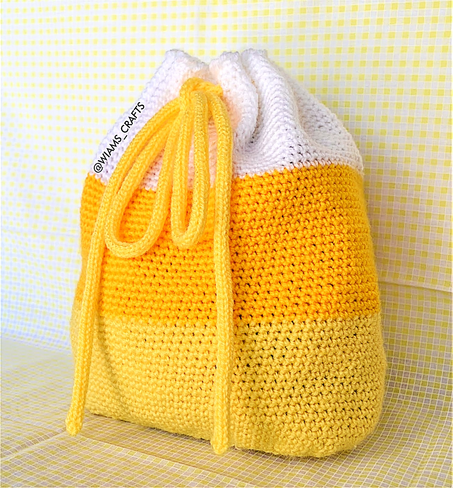 Candy Corn Drawstring Backpack ~ Wiam's Crafts
