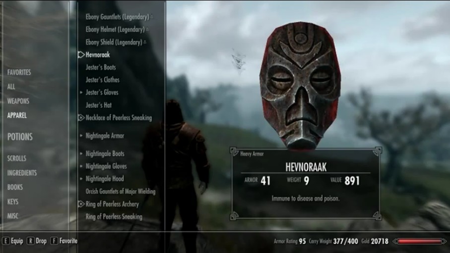 Interface Design: The Elder Scrolls V: Skyrim interface