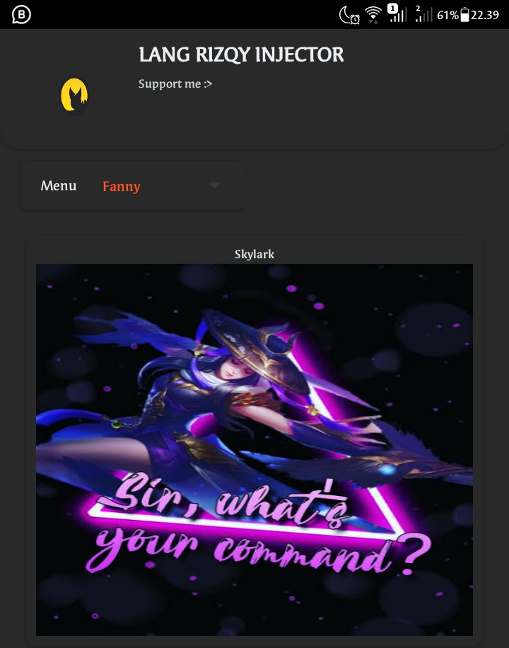 Aplikasi Injector Skin MLBB 2020 |Langrizqy - Lang Rizqy