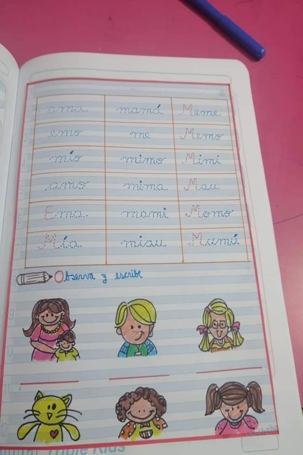 Cuaderno Guía Letra Cursiva