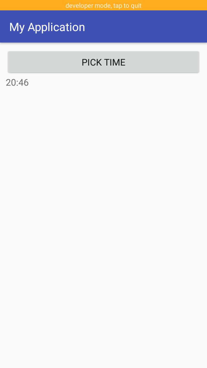 Time Picker Dialog - Android Studio