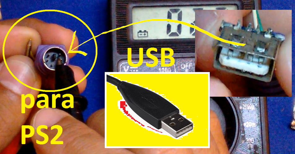 Como fazer adaptador de USB para PS2 ( teclado/mouse) - Sera que é ...