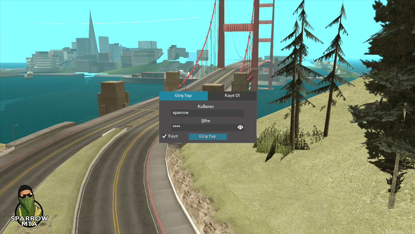 MTA SA Flat Kaliteli Login Panel Scripti