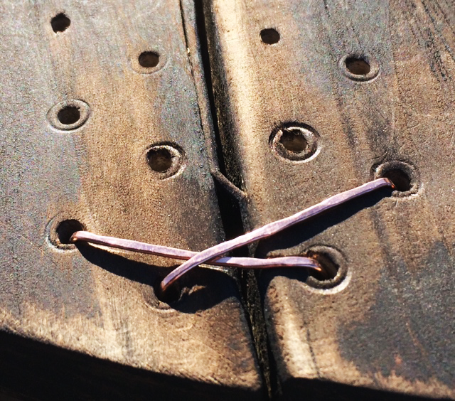 Stitching Wood With Copper Wire