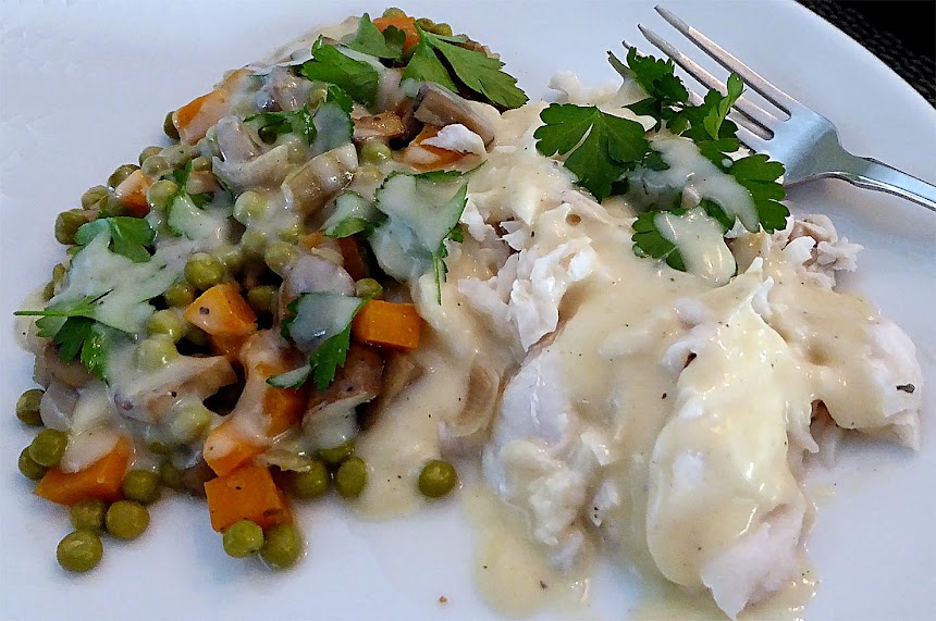 Living the life in Saint-Aignan: Poached hake...