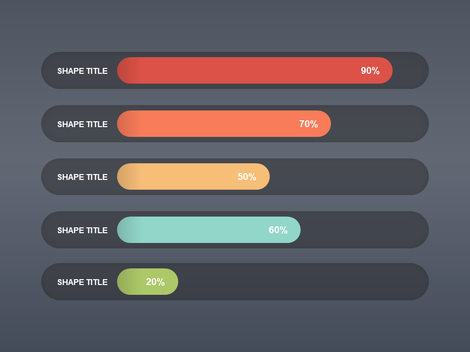Round Bar Horizontal Graph PowerPoint Templates - PowerPoint Free