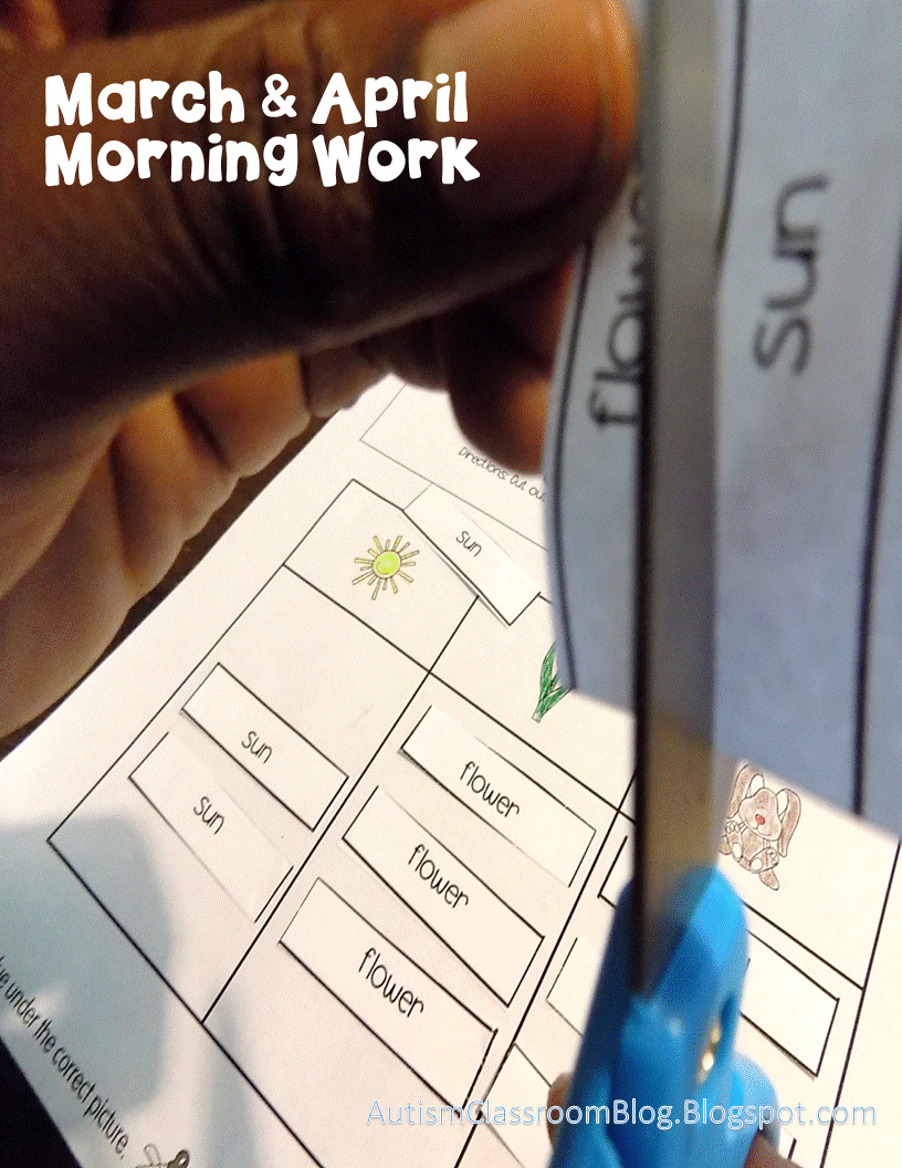 Autism Classroom: Spring is Here: A Peek Inside of the Morning Work for ...
