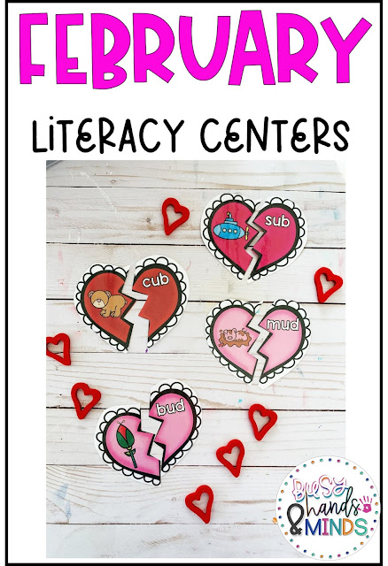 February Literacy Centers | Busy Hands and Minds