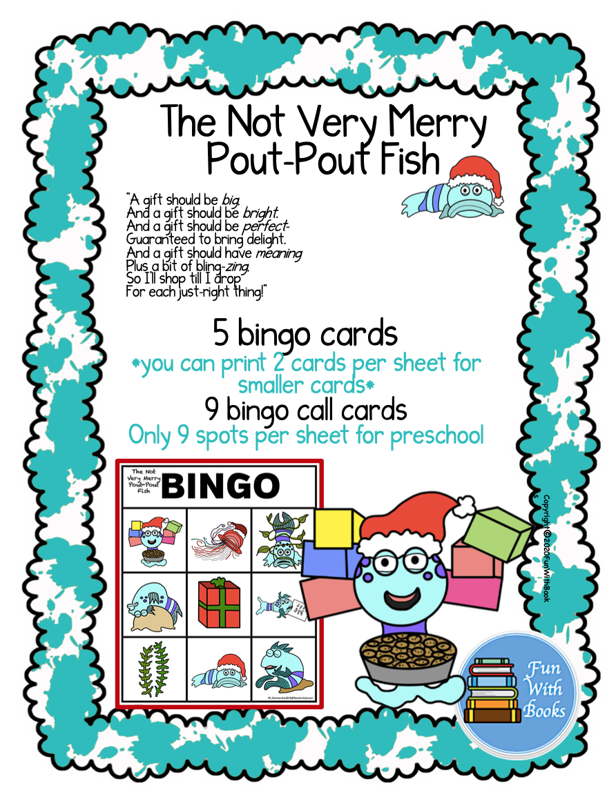 THE NOT VERY MERRY POUT-POUT FISH BINGO ~ Book Units by Lynn
