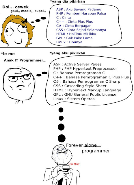 cerita anak teknik: meme comic --> anak IT programmer VS cewek gaul ...