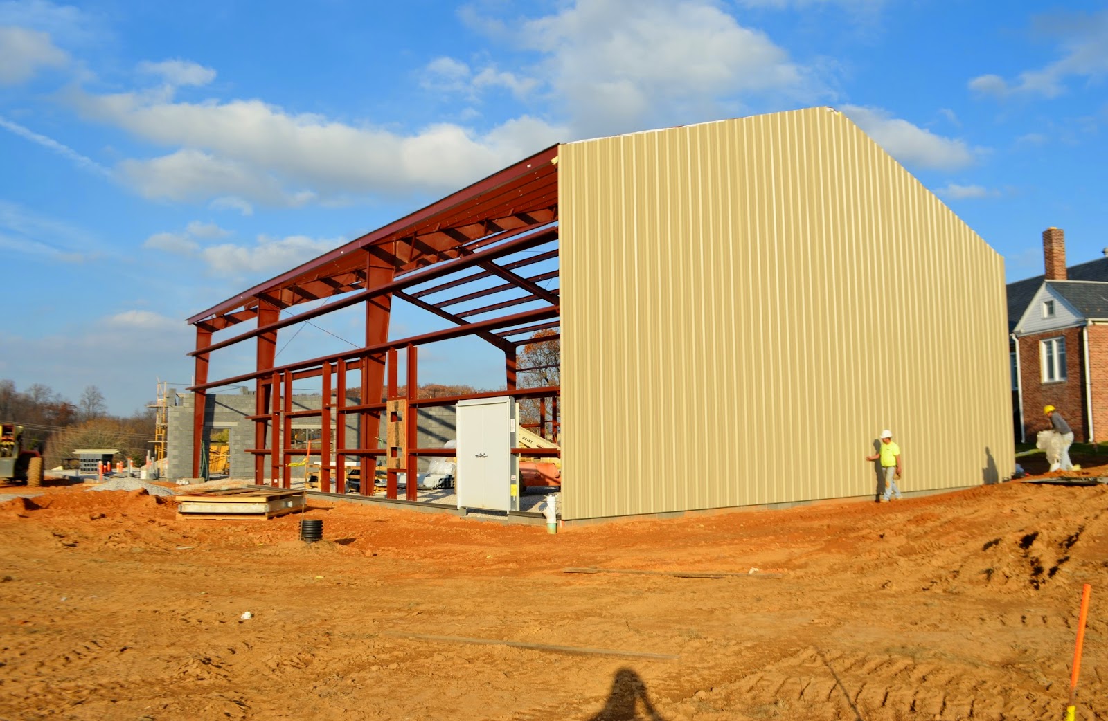 Guinston Building Project: Firewall, Entrance Canopy Framing ...