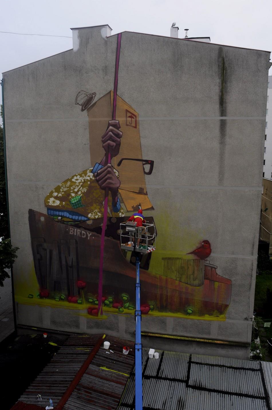 Sainer New Mural In Gdynia, Poland – StreetArtNews