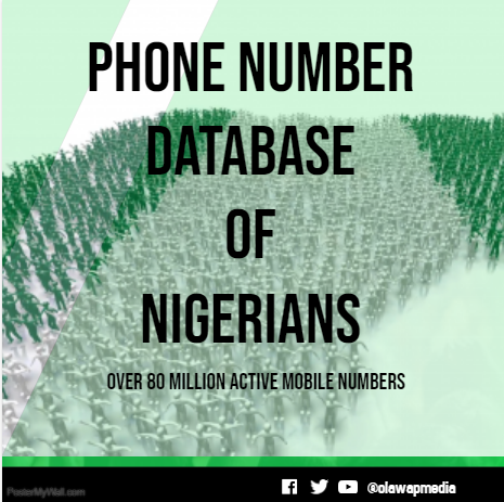2019 Nigerian States / LGA Phone Numbers Database - Olawap Media