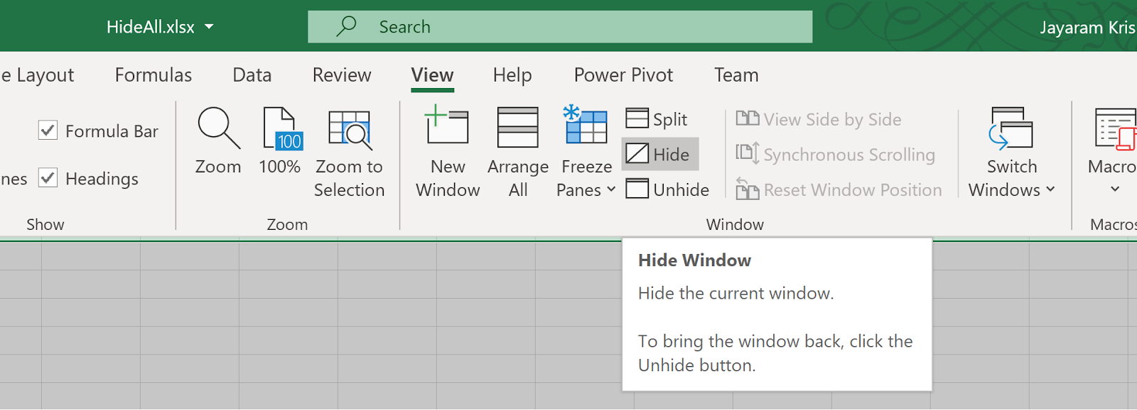 Hodentek: How do you hide and unhide all columns in an Excel worksheet?