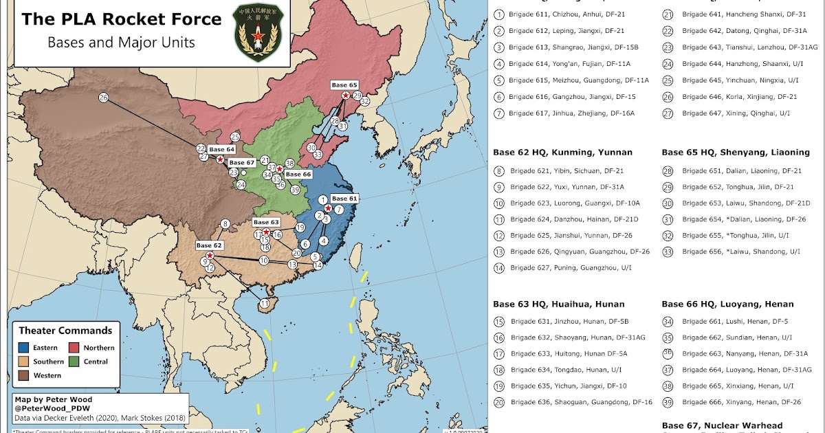 SNAFU!: Chinese PLA Rocket Forces (Bases & Major Units) Map