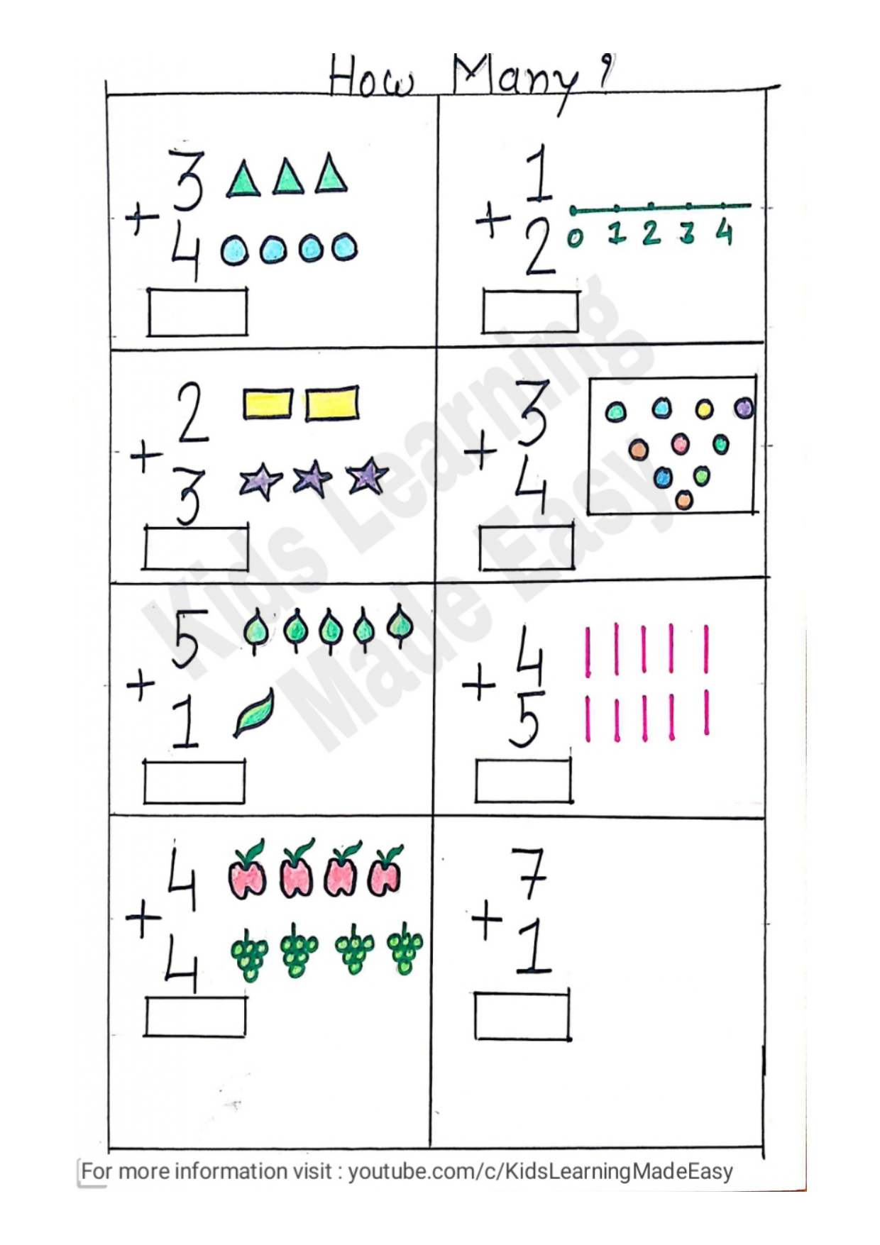 UKG Worksheets Maths | Part 1