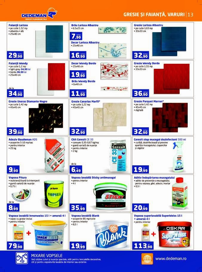 Catalog oferte si promotii: Oferta Dedeman Galati februarie 2014