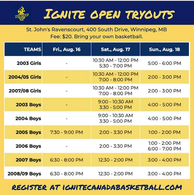 Ignite Basketball Club Hosting Tryouts for Boys & Girls Born 2003-2009 ...